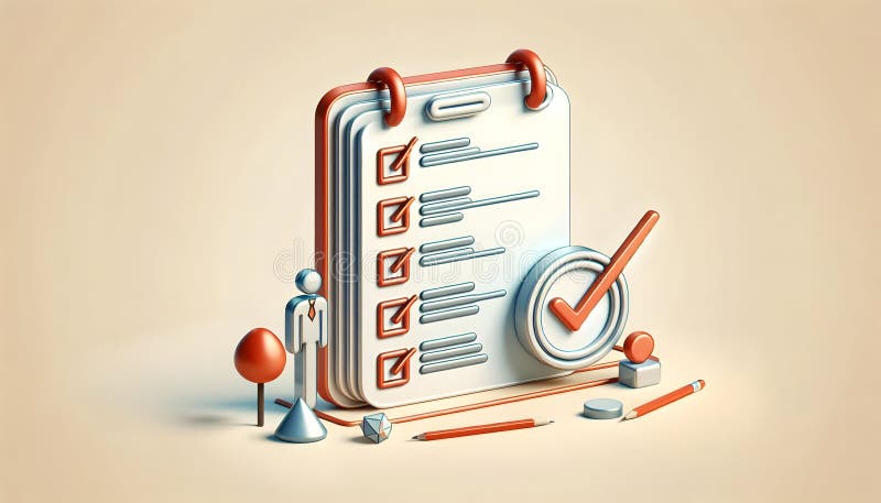 3d Flat Icon As Checklist Symbol with Copy Space for Project Planning ...