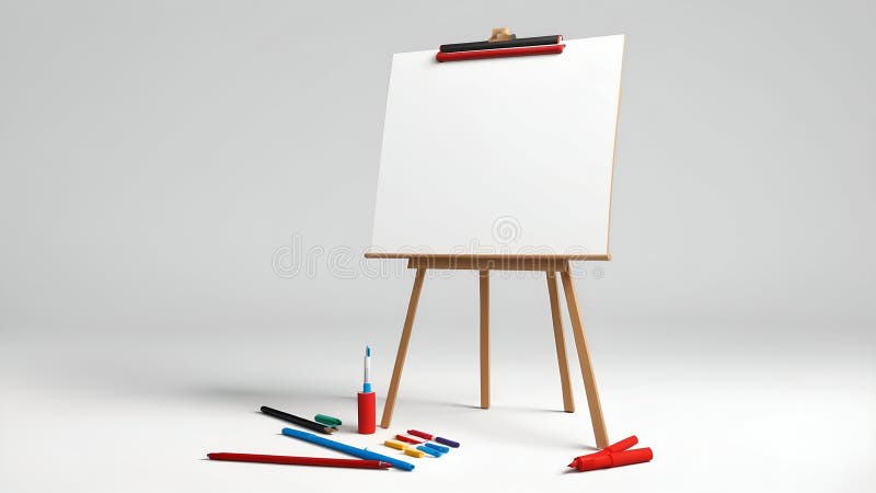 3d Flat Icon As Facilitator with Flip Chart and Marker Concept As an ...