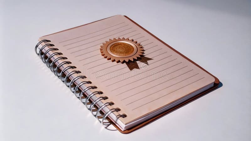 3d Flat Icon As Laboratory Notebook with Certificate and Seal Concept ...