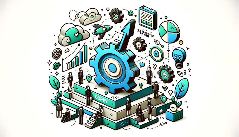 3d Flat Icon As Marketing Symbol with Copy Space for Strategic Planning ...