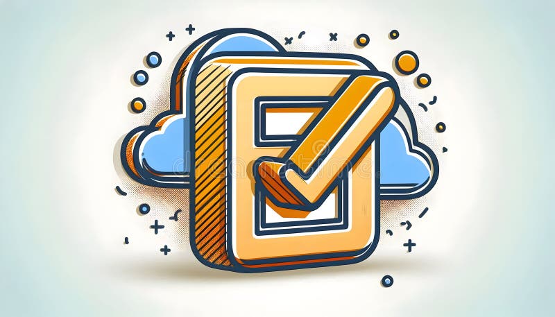 3d Flat Icon As Modern Checklist Icon with Copy Space for Business ...