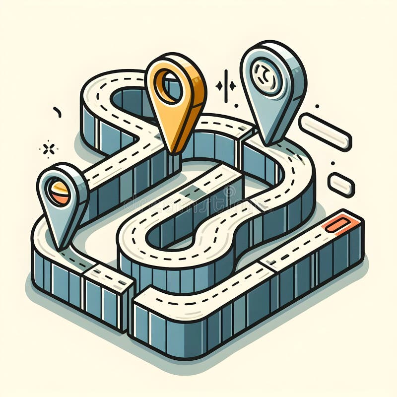 3d Flat Icon As Modern Roadmap Icon with Copy Space for Business ...