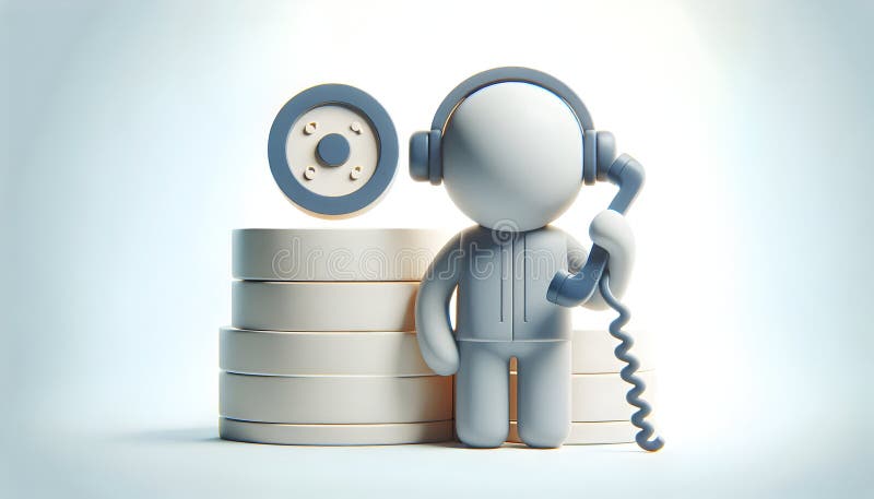 3d Flat Icon As Person with Phone and Friendly Customer Support Concept ...