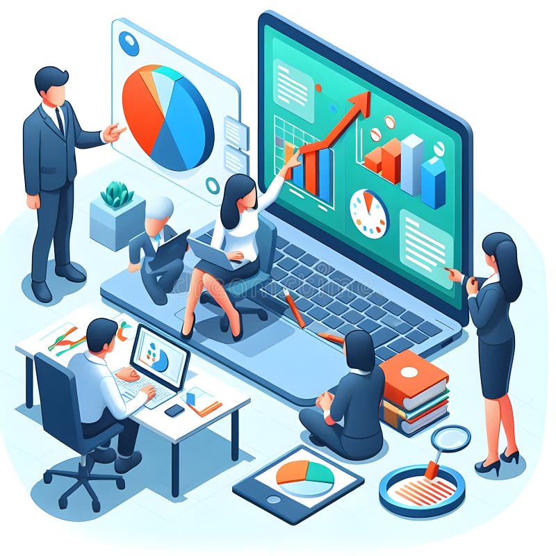 3d Flat Icon As Project Manager Collaborating on a Risk Management ...