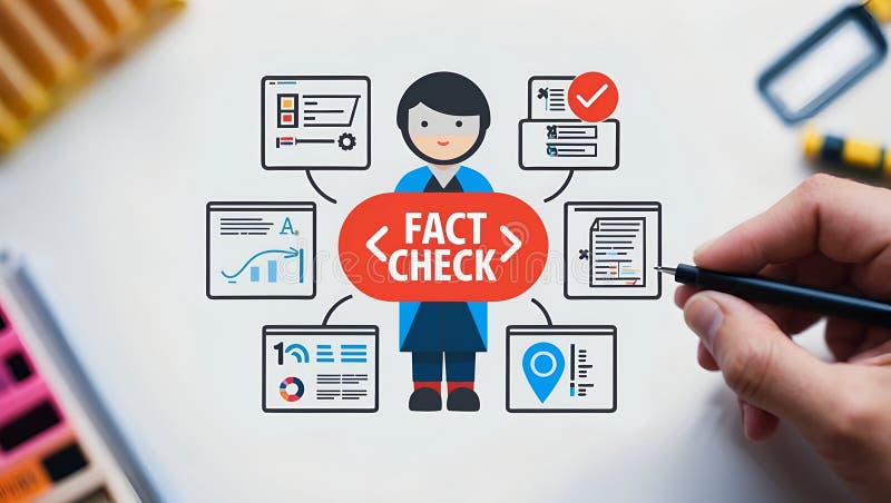 3d Flat Icon As Researcher with Data and Fact Check Icon Concept As an ...