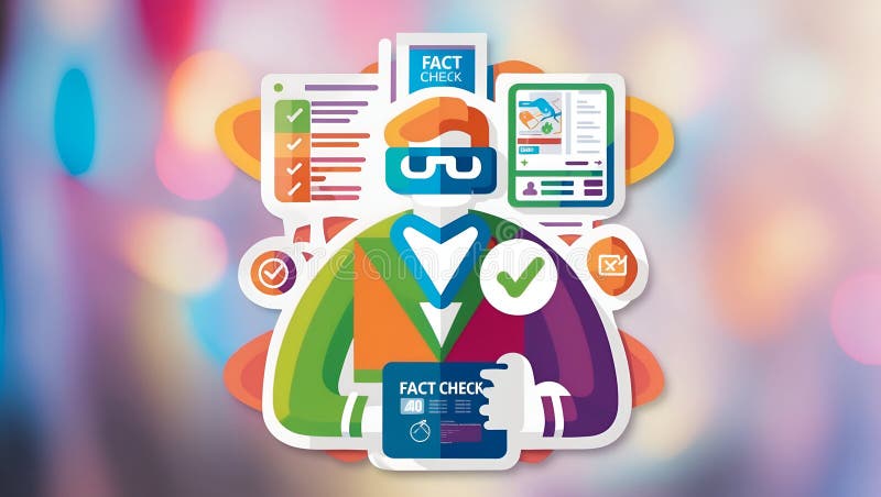 3d Flat Icon As Researcher with Data and Fact Check Icon Concept As an ...