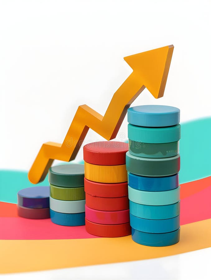 3d Flat Icon As Rubber Price Increase and Decrease Concept As a View ...
