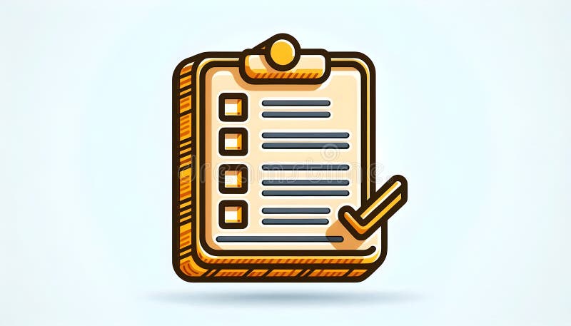 3d Flat Icon As Safety Checklist Icon with Copy Space on a White ...