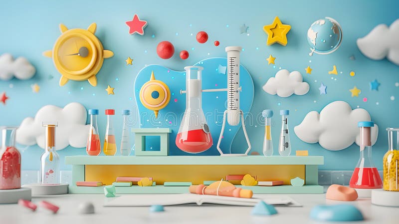 3d Flat Icon As School Science Fair and Experiment Concept As a ...