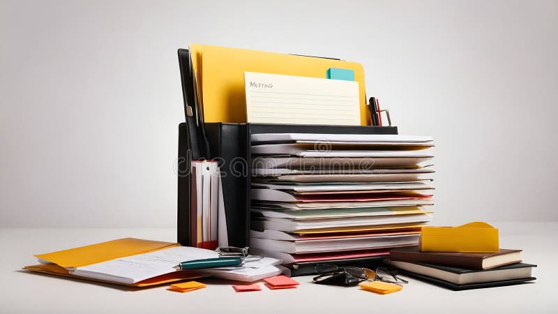 3d Flat Icon As Secretary with Notes and Files Concept As an Image of a ...