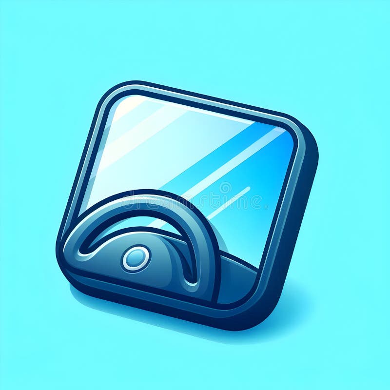 3d Flat Icon As Windshield Icon with Copy Space on a White Background ...