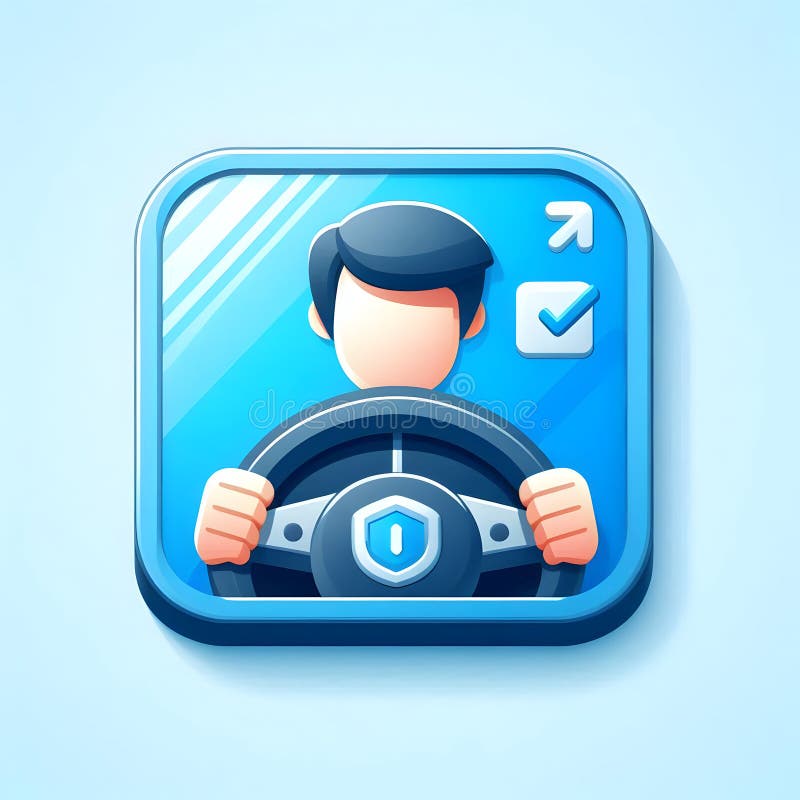 3d Flat Icon As Windshield Icon with Copy Space on a White Background Concept As a Vector Image ...