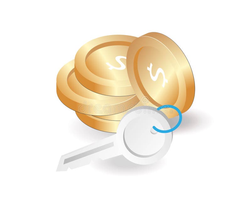 3d Flat Illustration Key To Success Making Money Stock Illustration ...