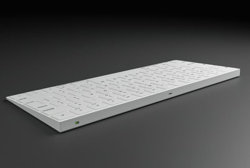 3d Flat White Keyboard Render Stock Photo - Image of color, technology ...