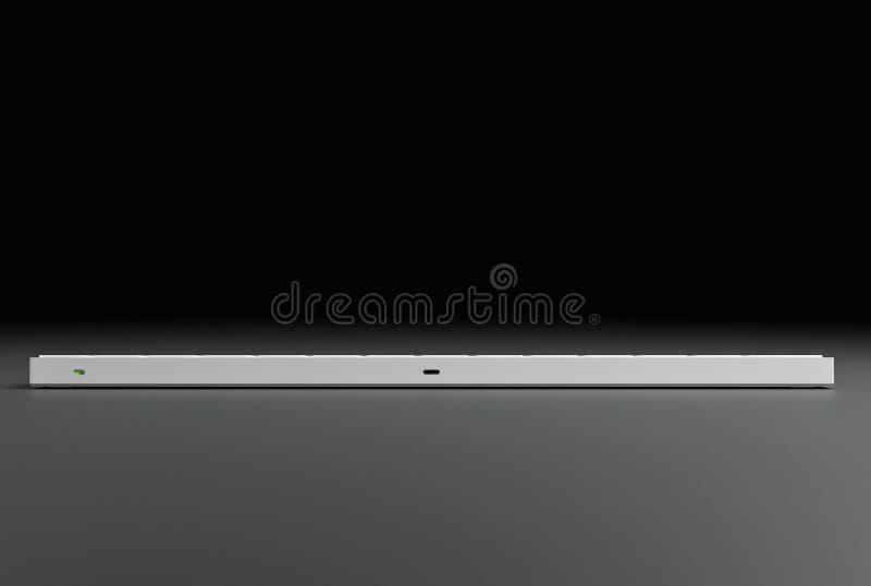 3d Flat White Keyboard Render Stock Illustration - Illustration of ...