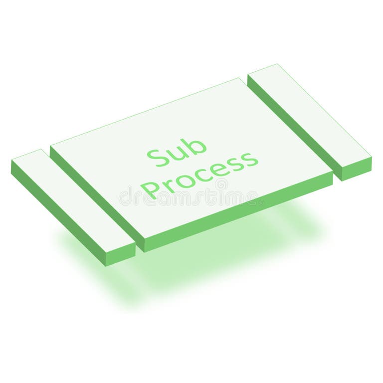 3D Floating Flowchart Sub Process Stock Vector - Illustration of plan ...