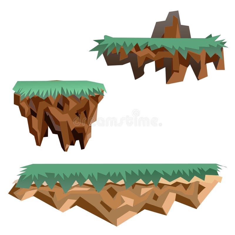 2D Floating Side Scrolling Game Platform Vector Stock Vector ...
