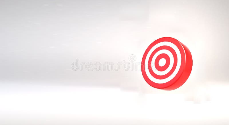 3D Floating Target Isolated on Clear Background Stock Illustration ...