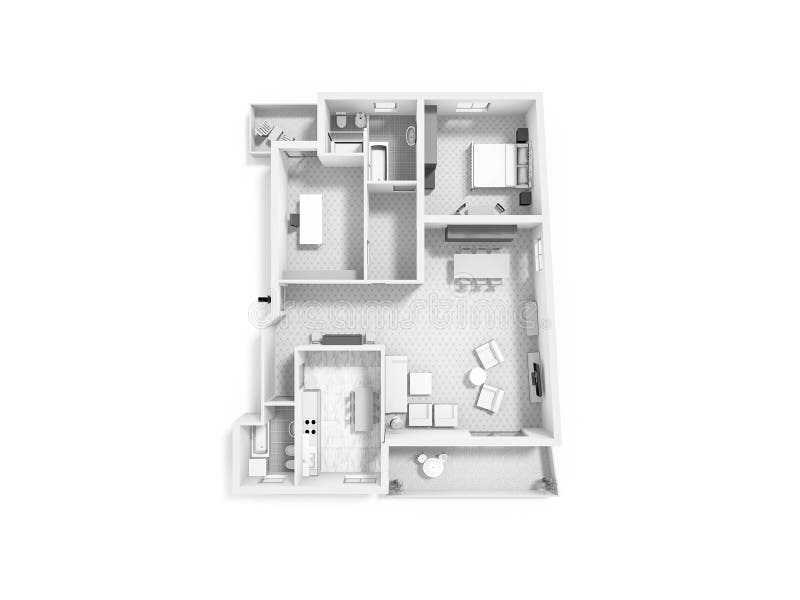 Floorplan 3d . Floor Plan. Color Floor Plans 3d Stock Illustration ...