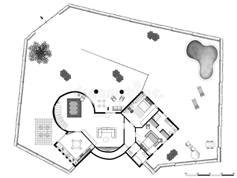 Scale Floorplan Illustration. Floor Plan. Ffloorplanner Stock ...