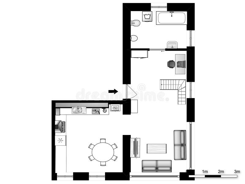 Floorplan Illustration. Floor Plan. Ffloorplanner Stock Illustration ...