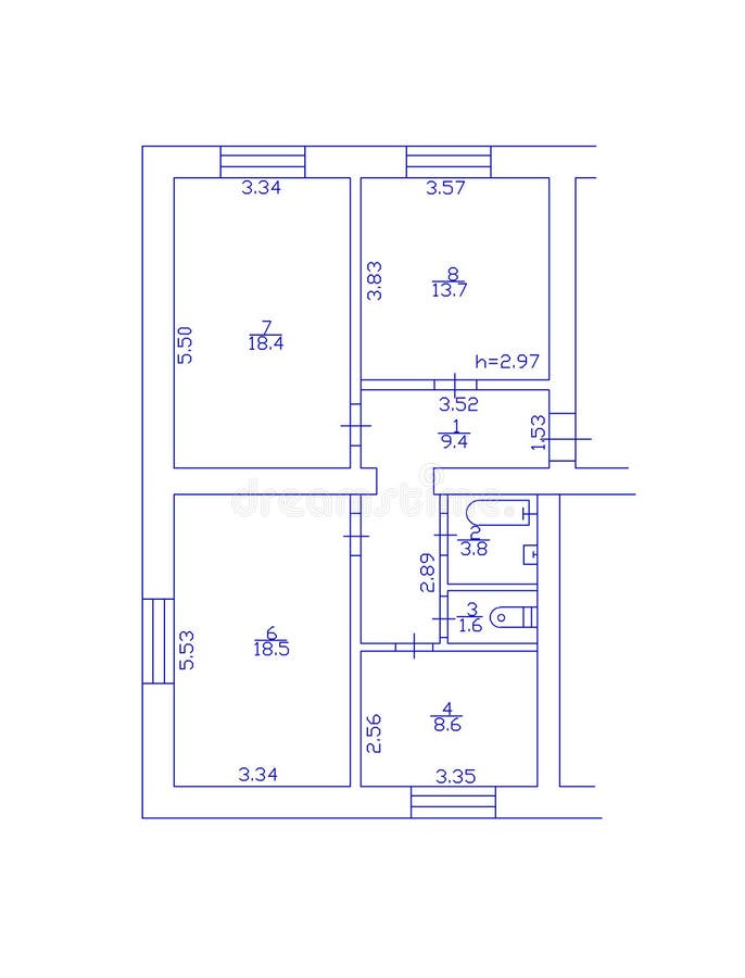 Floorplan Illustration. Floor Plan. Ffloorplanner Stock Illustration ...