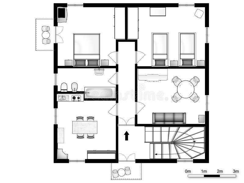 Floorplan 2floorplan Floor Plan Floorplanner Stock Illustration ...
