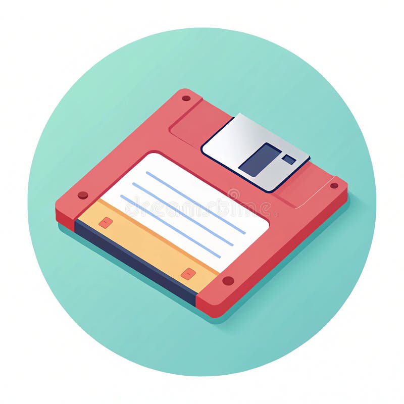 3D Floppy Disk Storage Icon Stock Illustration - Illustration of technology, vector: 381254356