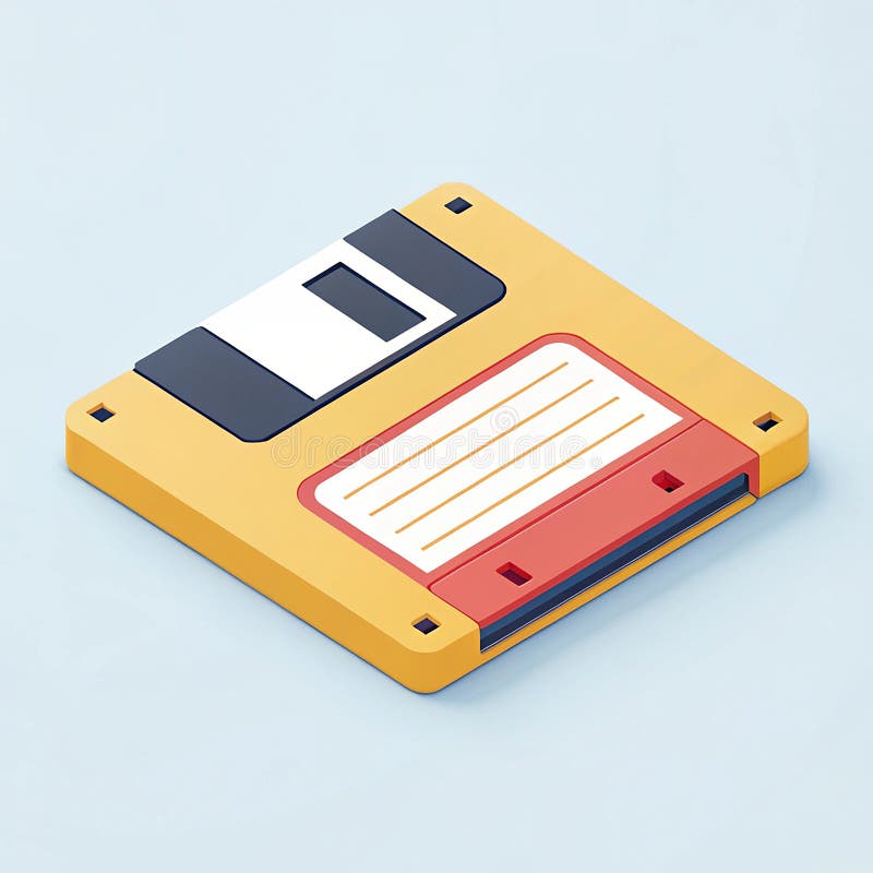 3D Floppy Disk Storage Icon Stock Illustration - Illustration of vector ...