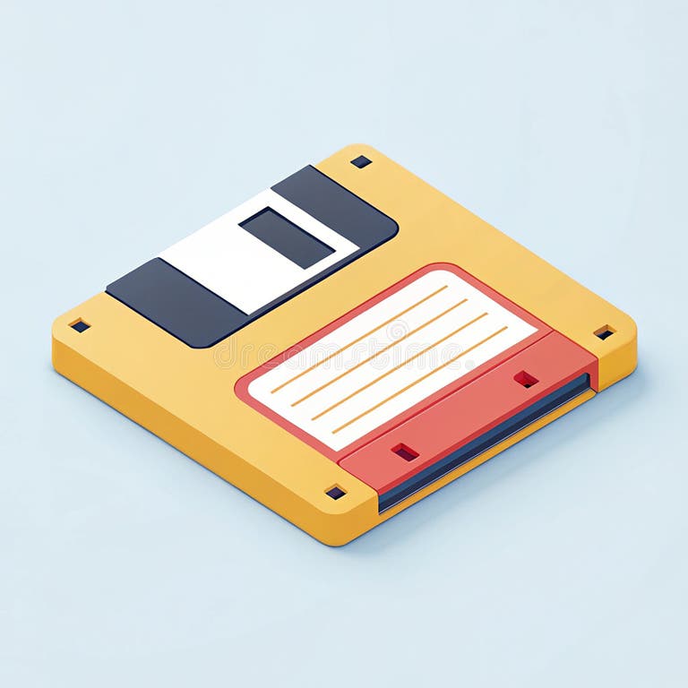 3D Floppy Disk Storage Icon Stock Illustration - Illustration of vector, data: 381256345