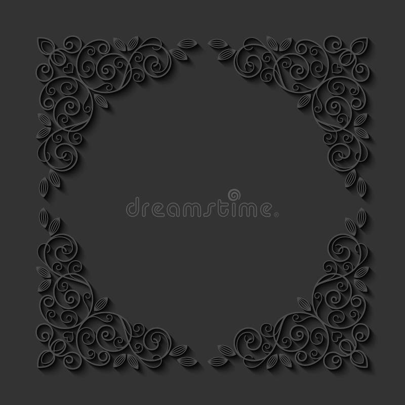 3d floral frame stock vector. Illustration of greeting - 96900770