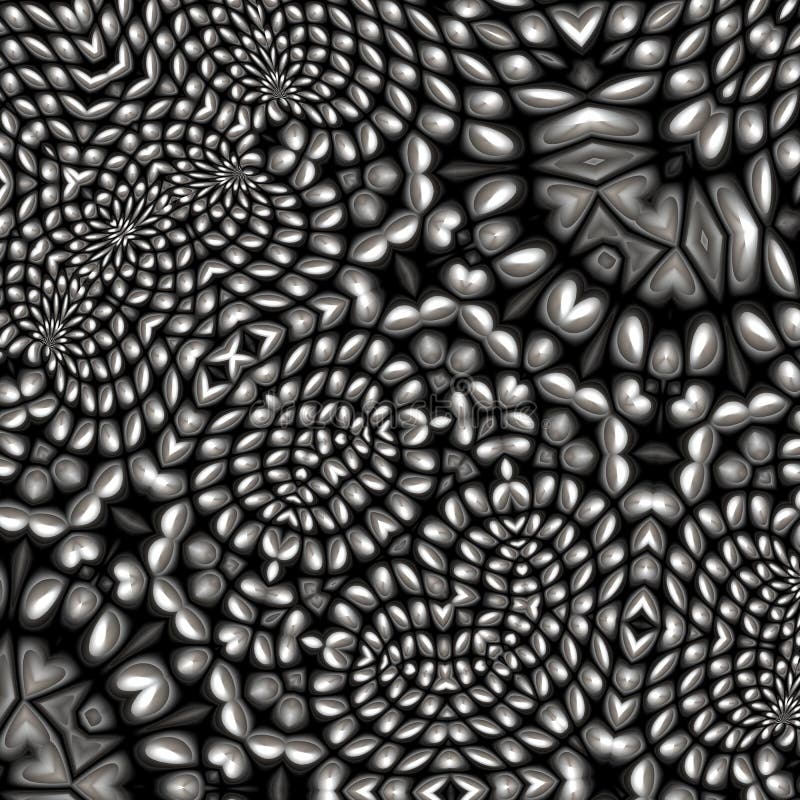 3d Floral Metallic Background Stock Illustration - Illustration of ...