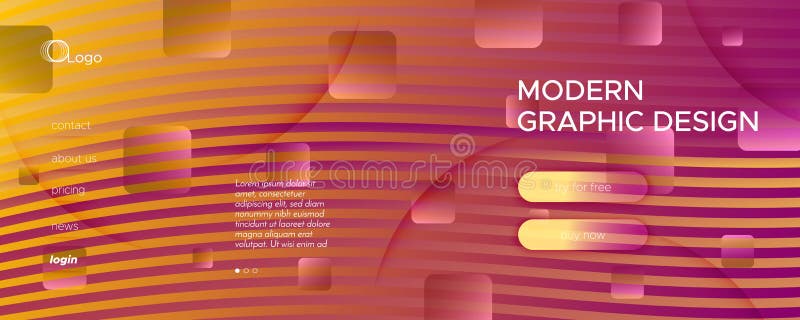 3d Flow Pattern. Minimal Geometric Layout Stock Vector - Illustration ...