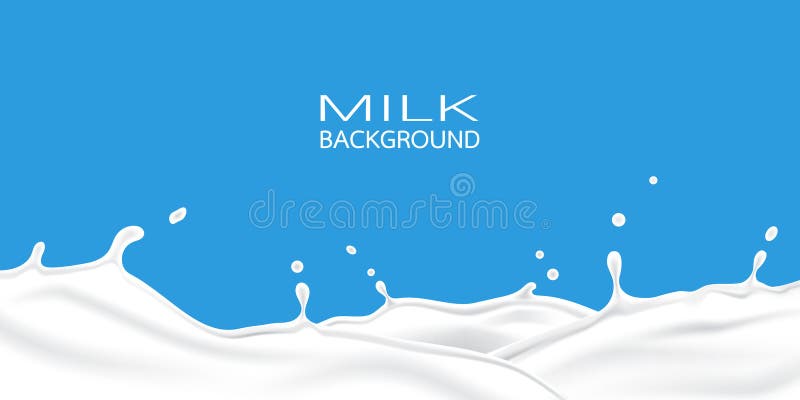 3d Flowing Milk with Splash Background Vector Illustration Stock Vector ...