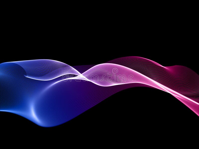 3D Flowing Particles Design Background - Network Communications Stock ...