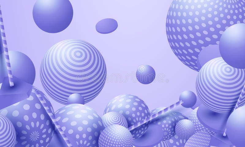 3d Flowing Spheres. Vector Abstract Illustration of Multicolored ...