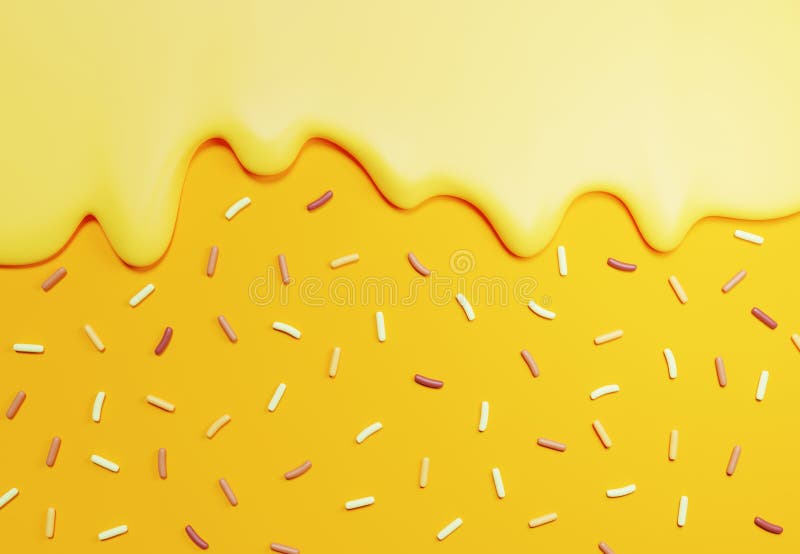 3D of Flowing Yellow Liquid Texture on Yellow Background Stock ...