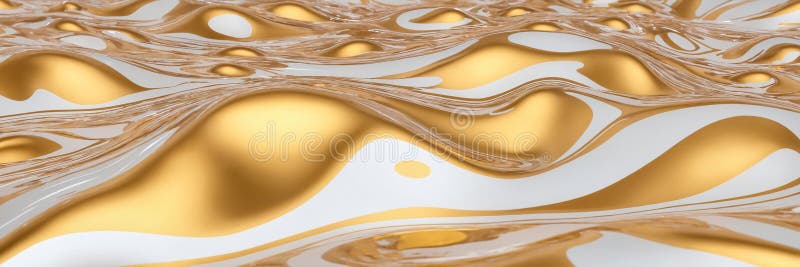 3d Fluid Twisted Abstract Metallic Shape or Melted Chrome Liquid Metal ...