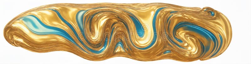 3d Fluid Twisted Abstract Metallic Shape or Melted Chrome Liquid Metal ...