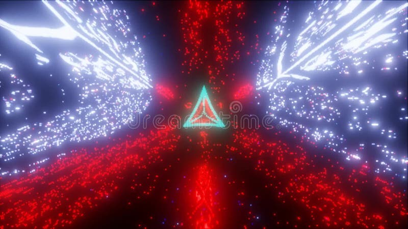 3d Fly through Geometry Tunnel with Neon Glow 3d Objects, Sci Fi Glow Pattern Stock Video ...