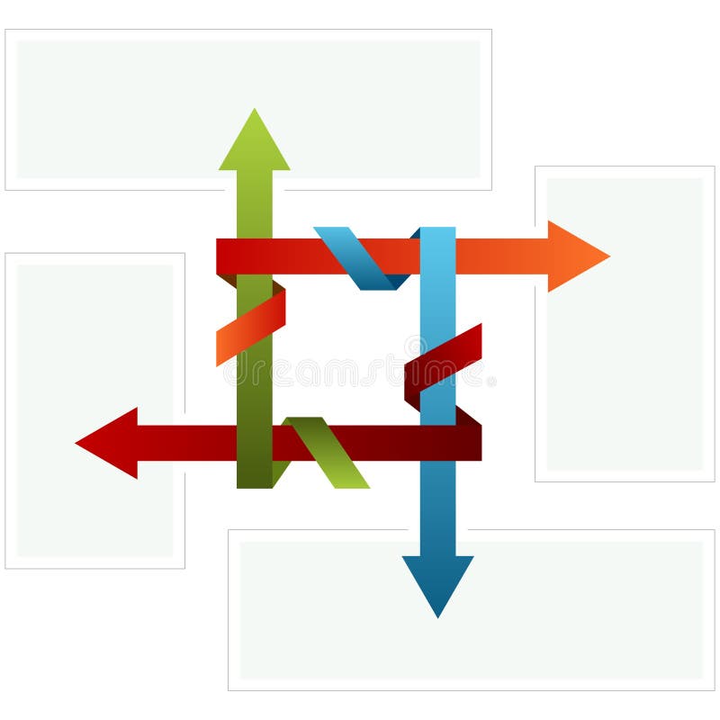 3D Folded Arrow Chart stock vector. Illustration of directional - 34224394