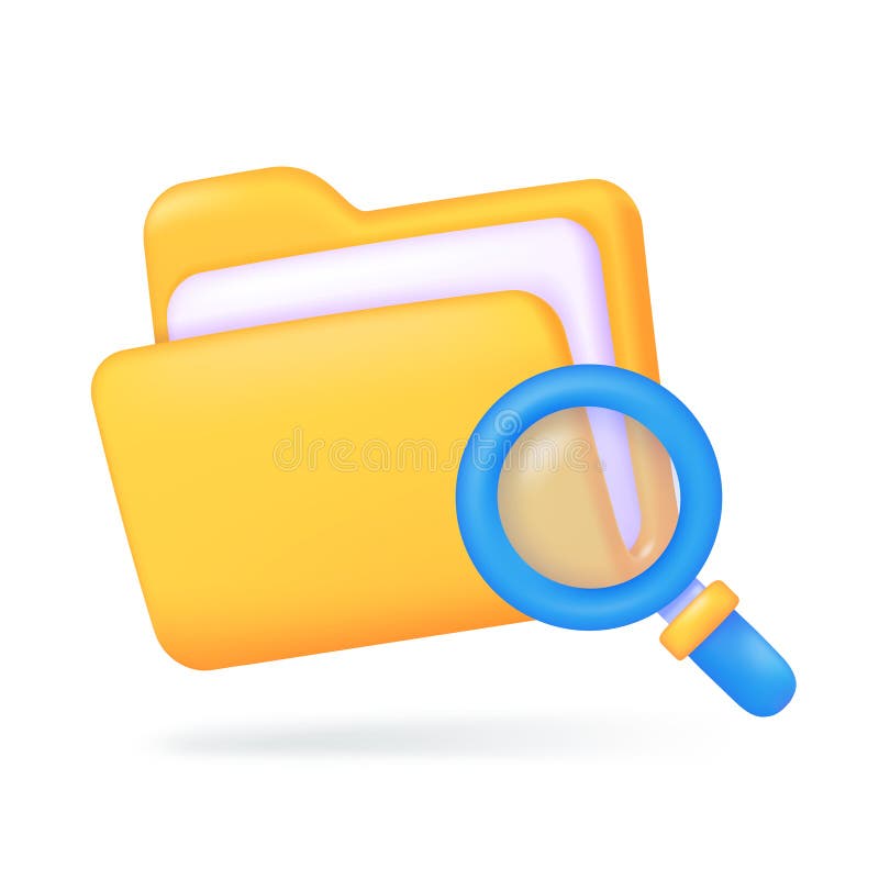 3D Folder. Document File. Organizing Information on the Computer for ...