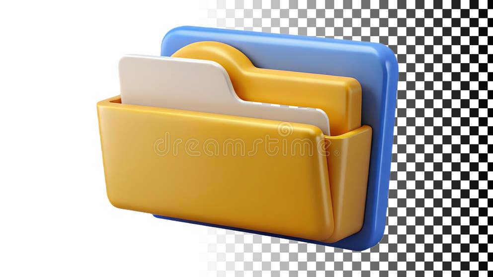 3D Folder, File Organization, and Document Management Icon for Digital ...