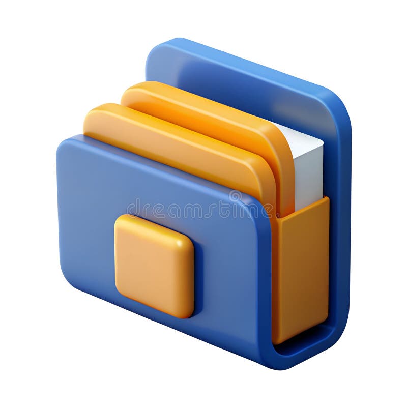 Folder File 3D Icon stock illustration. Illustration of organization - 369512560