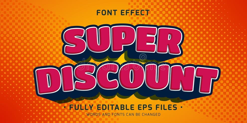 3D Font Effect with Bold and Fun Style Stock Vector - Illustration of ...