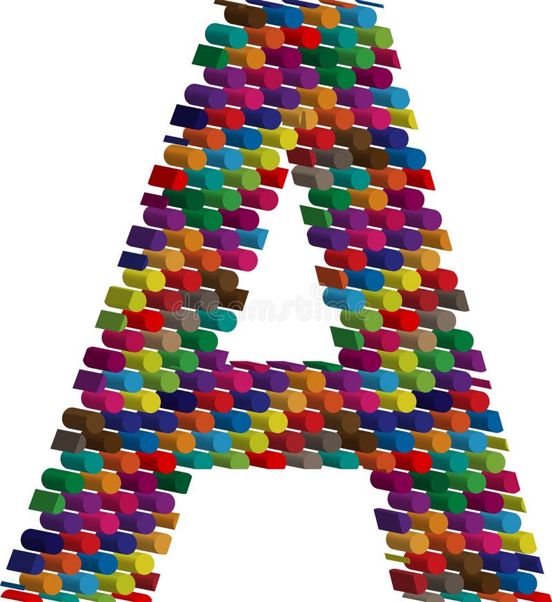 3d font letter a stock vector. Illustration of template - 101401151