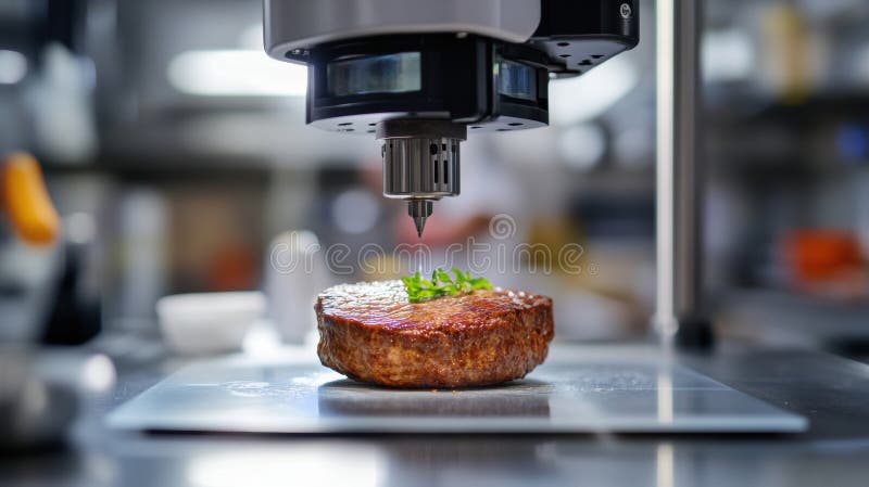 A 3D Food Printer Meticulously Shapes a Plant-based Steak, Highlighting ...