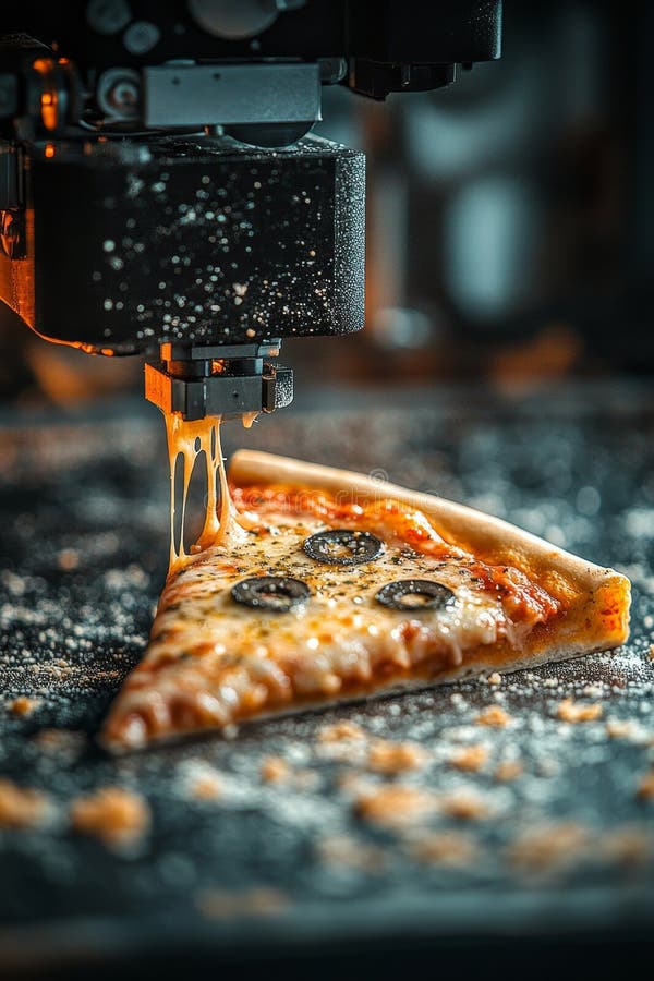 3D Food Printing Machine Creating a Pizza. Culinary Technology ...