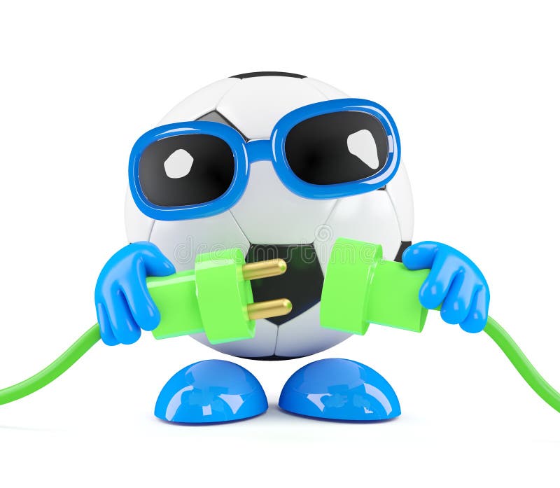 3d Football connection stock illustration. Illustration of power - 41891372