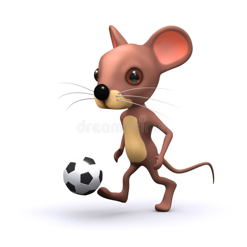 3d Football mouse stock illustration. Illustration of mouse - 41604332